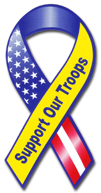 Magnetic Yellow Ribbons- Support our Troops